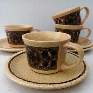 Set of 4 Gorgeous Vintage Retro Tea Cups and Saucers. 1960/70's J & G ...