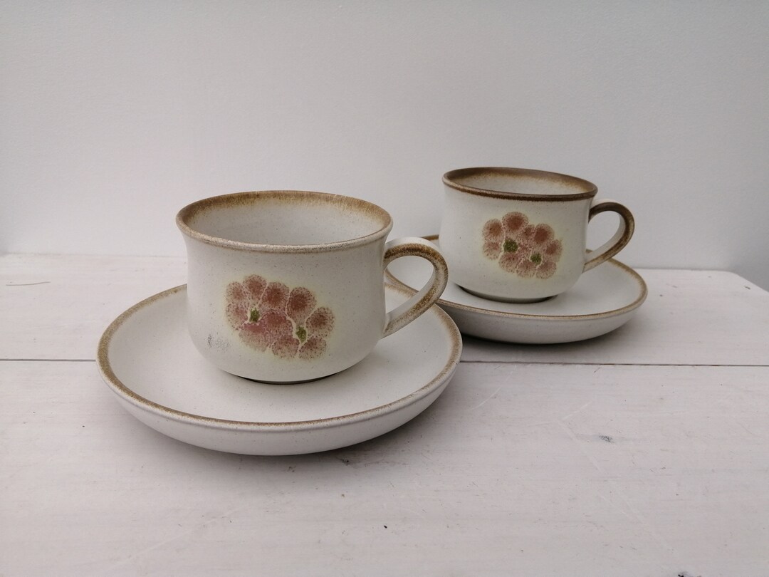 Stunning Pair of Tea Cups and Saucers Made From Denby Stoneware. "gypsy ...