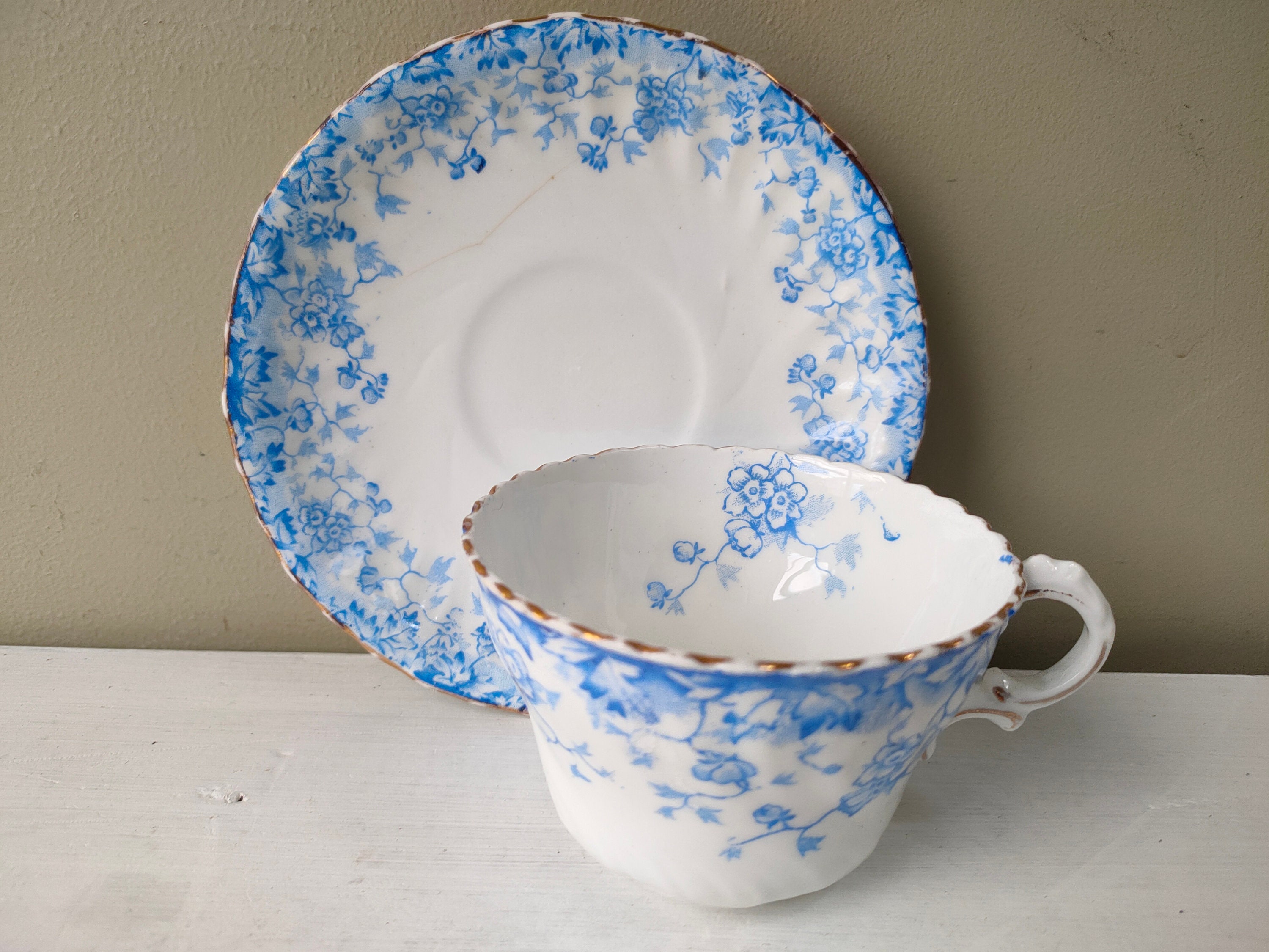 Lovely Teacup Planters. Made From Bridgwoods Bone China "kew" Blue and ...