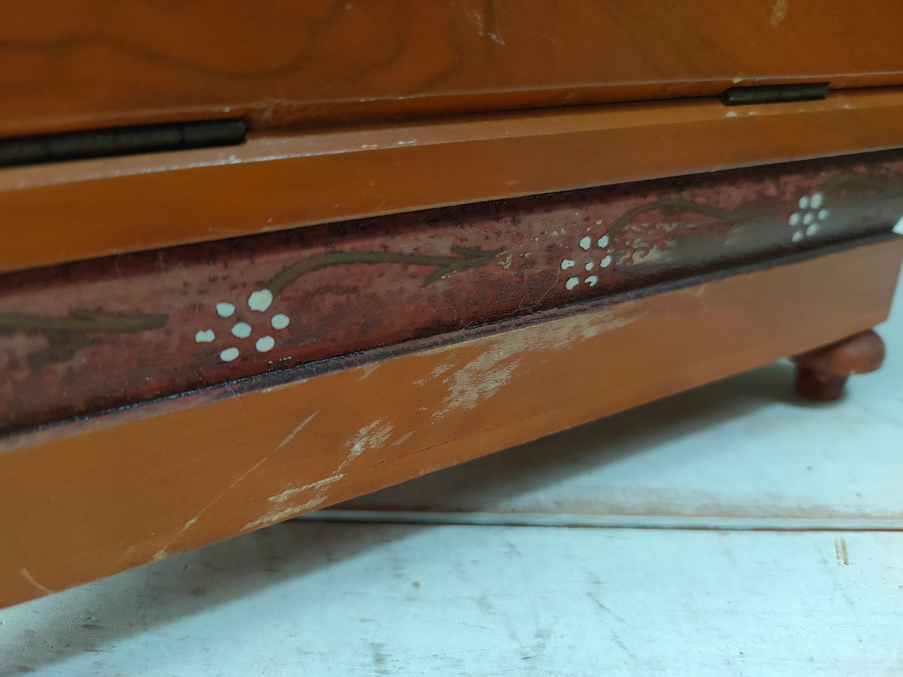 Beautiful Hand Painted Wooden Cigarette Music Box. Musical - Etsy