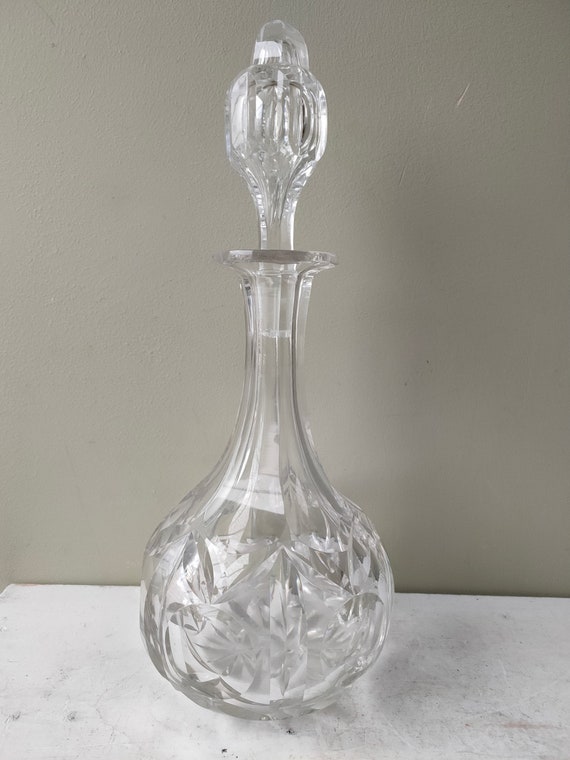 Vintage Crystal Decanter Pinwheel Star Gift Decanters Kitchen & Dining ...