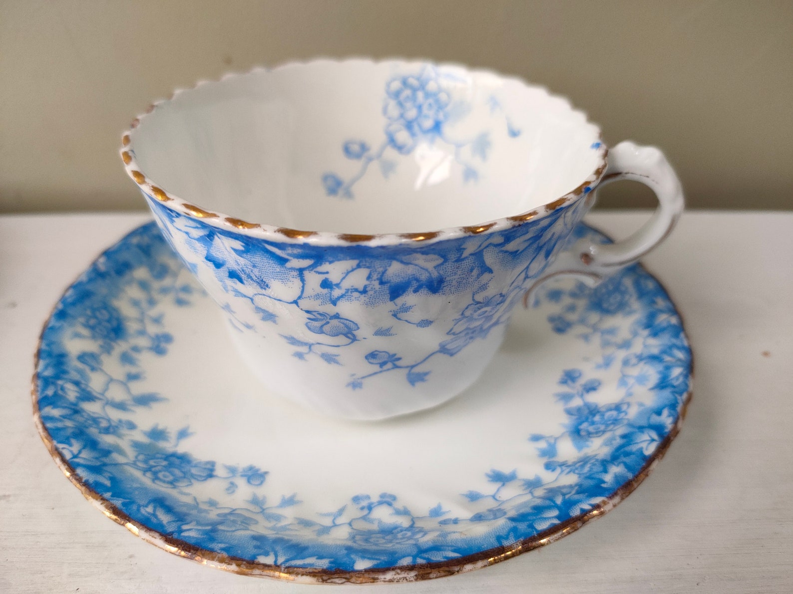 Lovely Teacup Planters. Made From Bridgwoods Bone China "kew" Blue and ...
