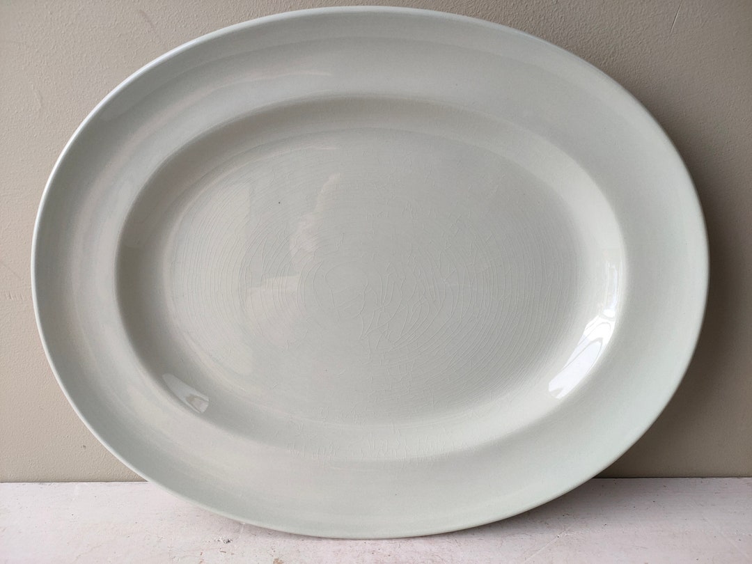 Lovely 13" Spode Flemish Green Oval Meat Plate/serving Platter. Vintage ...