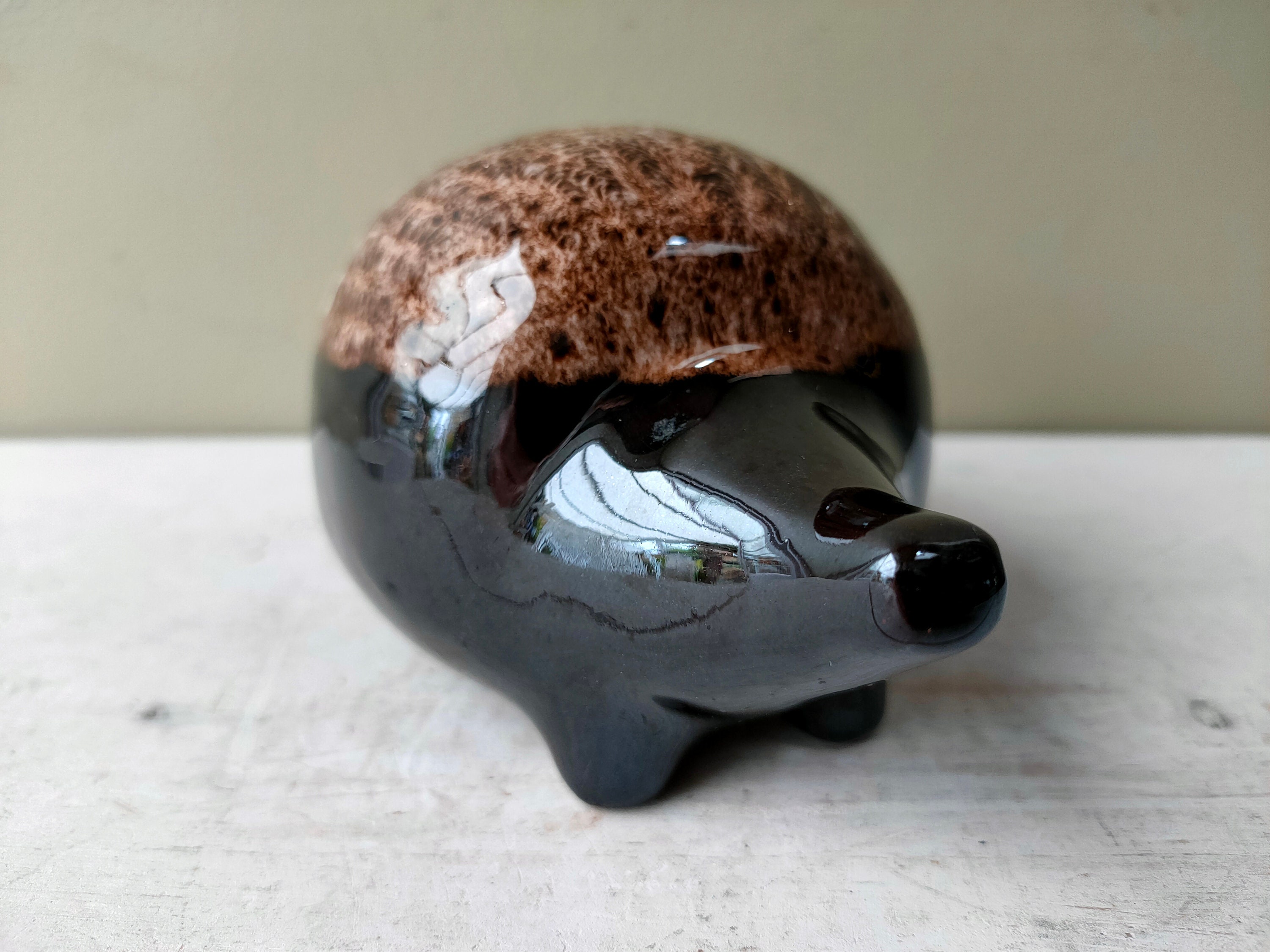 Super cute pottery money box in the shape of a Hedgehog. | Etsy