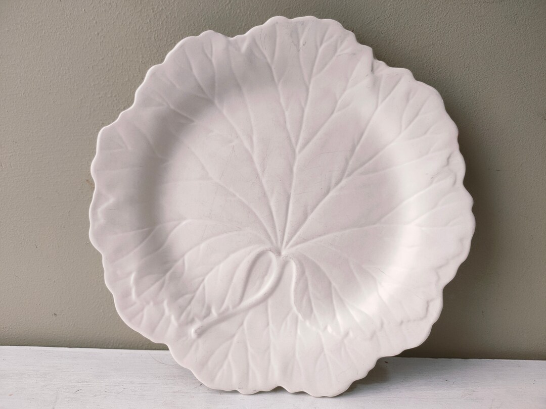 Stunning Wedgwood White Vine/cabbage Leaf Plate. Edme Design Moonstone ...