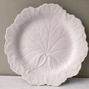 Stunning Wedgwood White Vine/cabbage Leaf Plate. Edme Design Moonstone ...