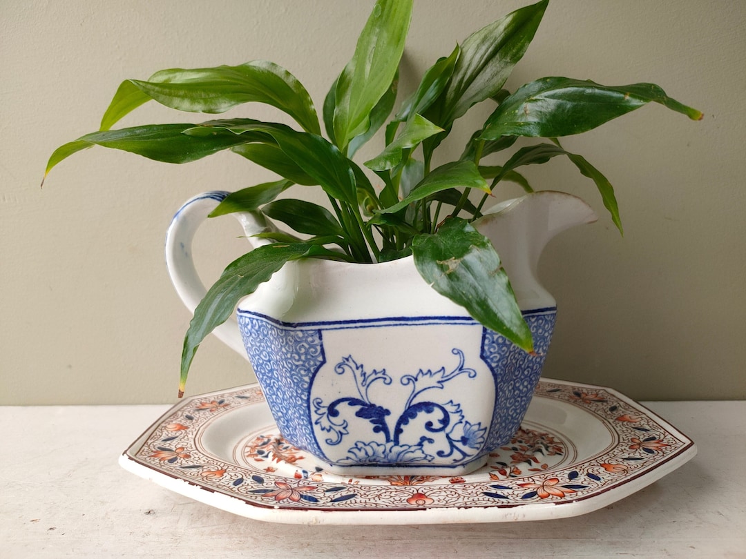 Lovely Ceramic Planter Made From Antique Till & Sons Kang Border ...