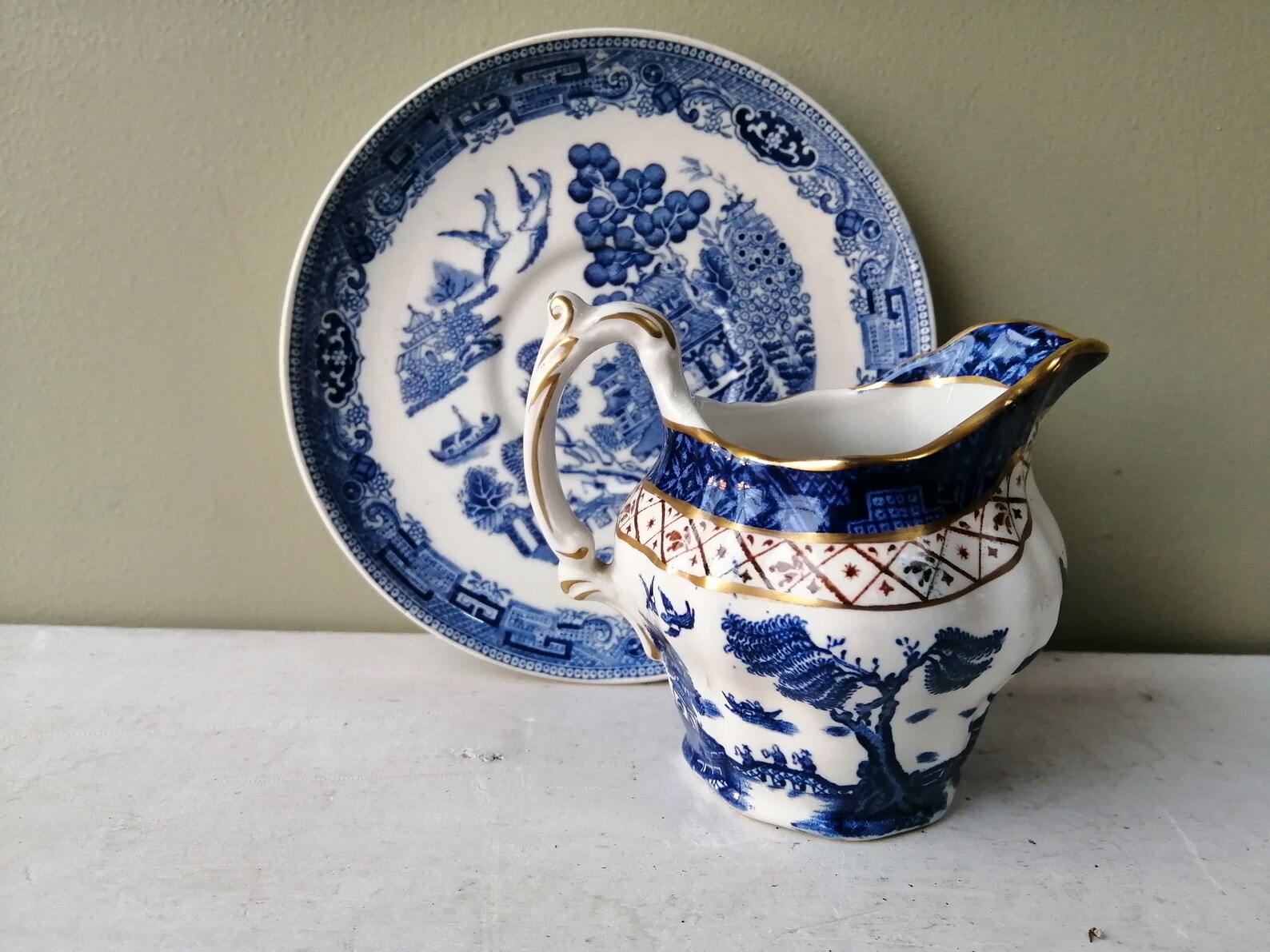 Lovely Ceramic Indoor or Outdoor Willow Pattern Planter. Made From ...