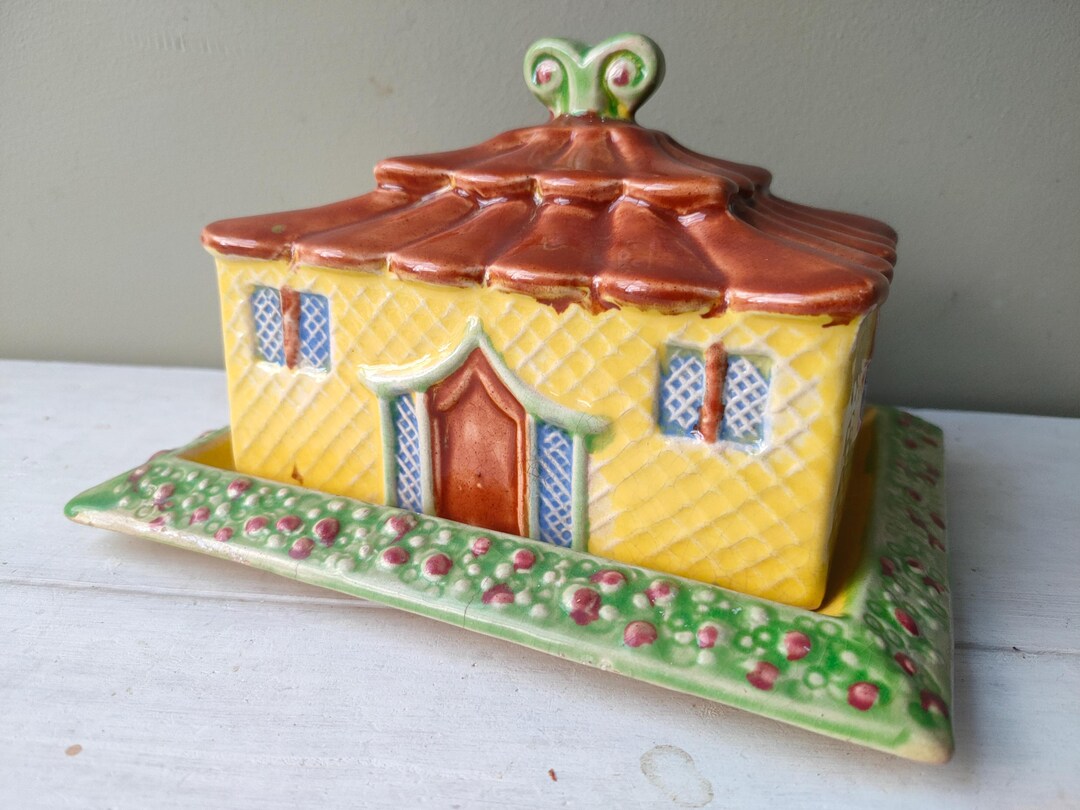 Stylish Vintage Shorter and Sons Butter/cheese Dish With Lid in Pagoda ...