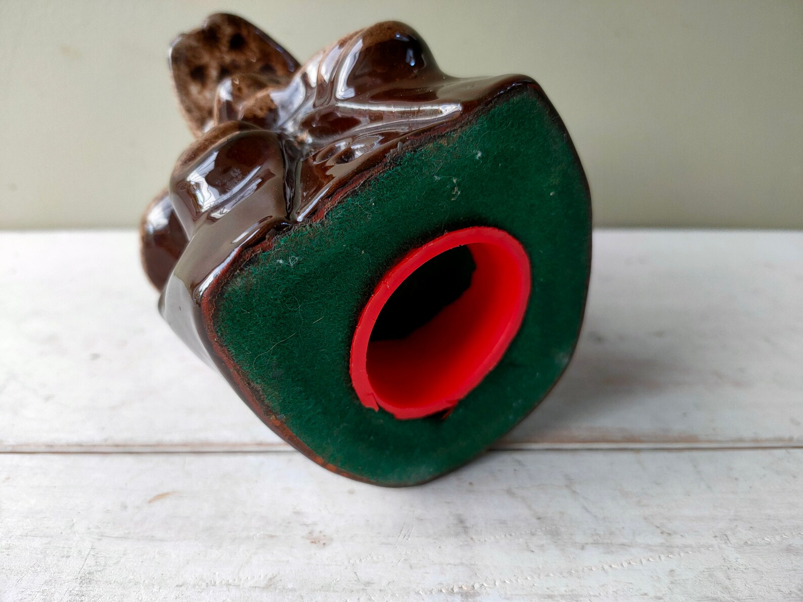 Rare Pottery Money Box in the Shape of a Bear in a Hat. Gorgeous Brown ...