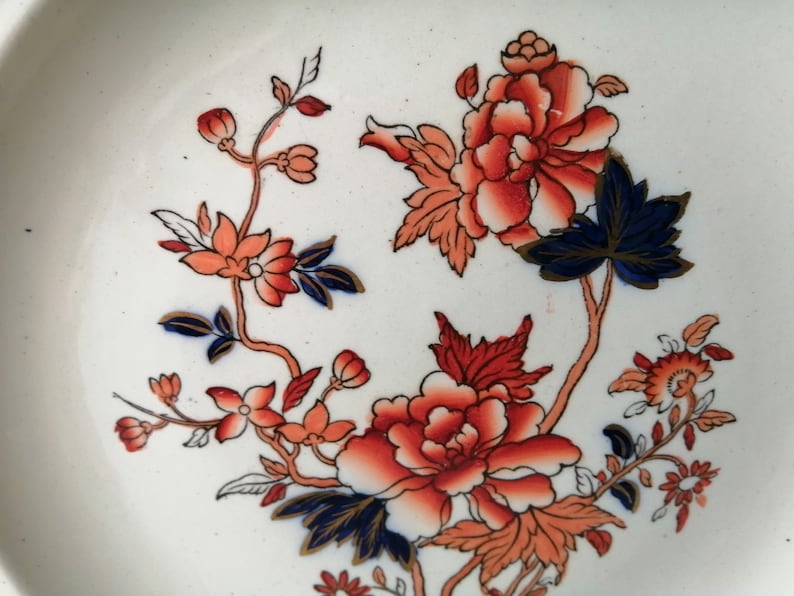 Antique Large Plate in Victorian Imari Pattern by W.T. - Etsy