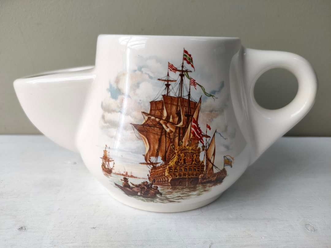 Gorgeous Shaving Scuttle Mug by Royal Victoria Pottery Wade. Sailing ...