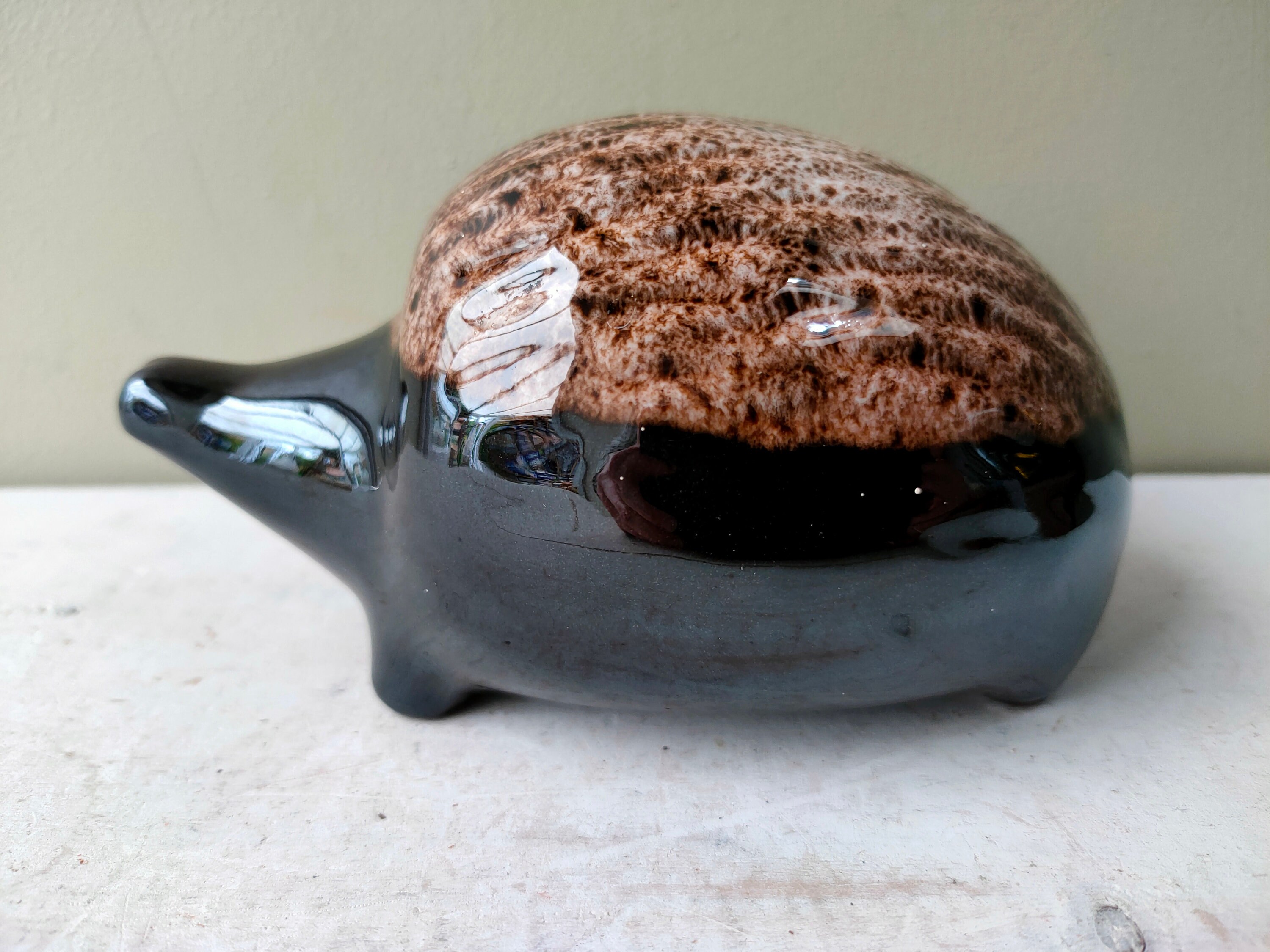 Super cute pottery money box in the shape of a Hedgehog. | Etsy