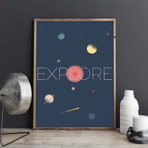 Space Print Space Art Space Poster Galaxy Print Outer - Etsy