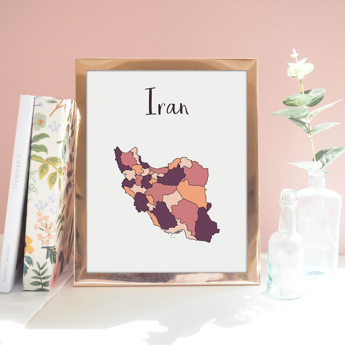 Iran Map Print Iran Wall Art Iran Art Iran Poster Iran - Etsy