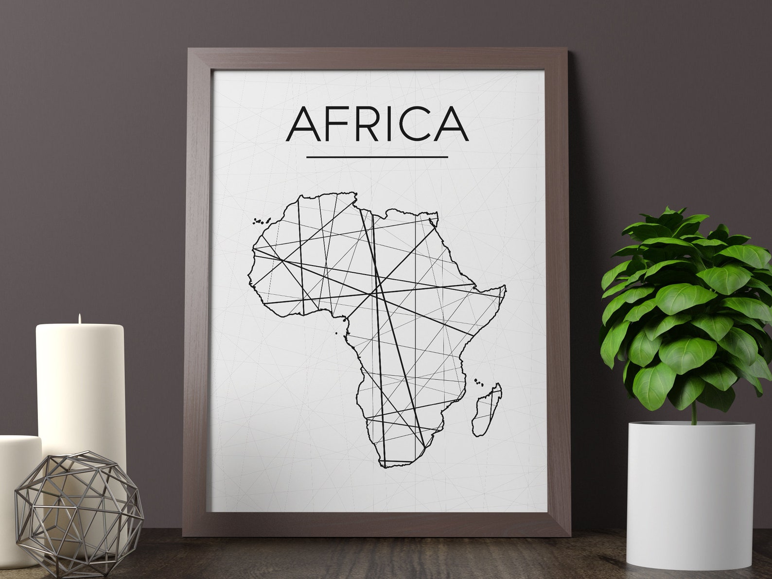 Africa Map Africa Wall Art Africa Art Africa Poster Africa | Etsy