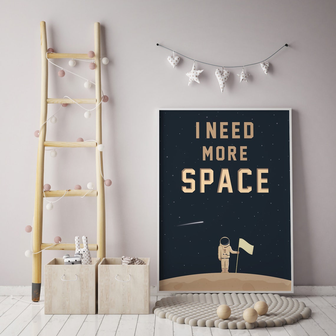 Space Poster, Space Print, Spaceman Print, Space Decor, Galaxy Print ...