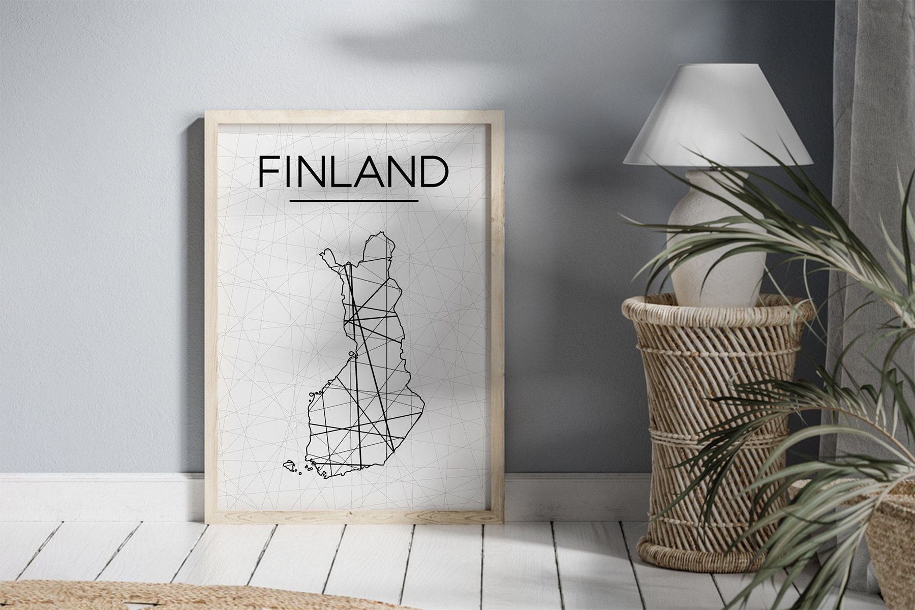 Finland Map Finland Wall Art Finland Art Finland Poster - Etsy