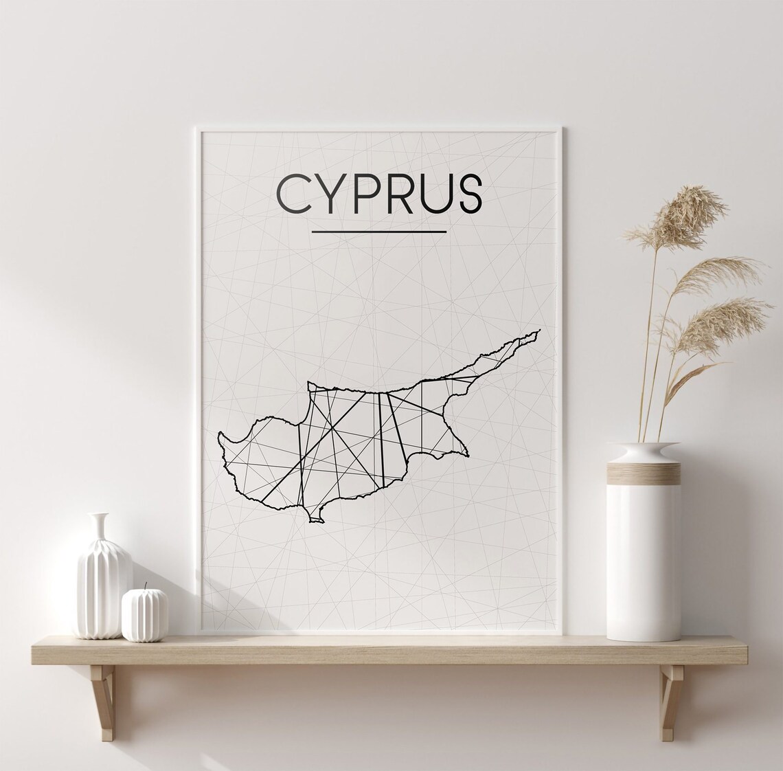 Cyprus Map, Cyprus Wall Art, Cyprus Art, Cyprus Poster, Cyprus Room ...
