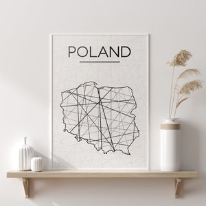 Poland Map, Poland Wall Art, Poland Print, Poland Art, Poland Poster ...