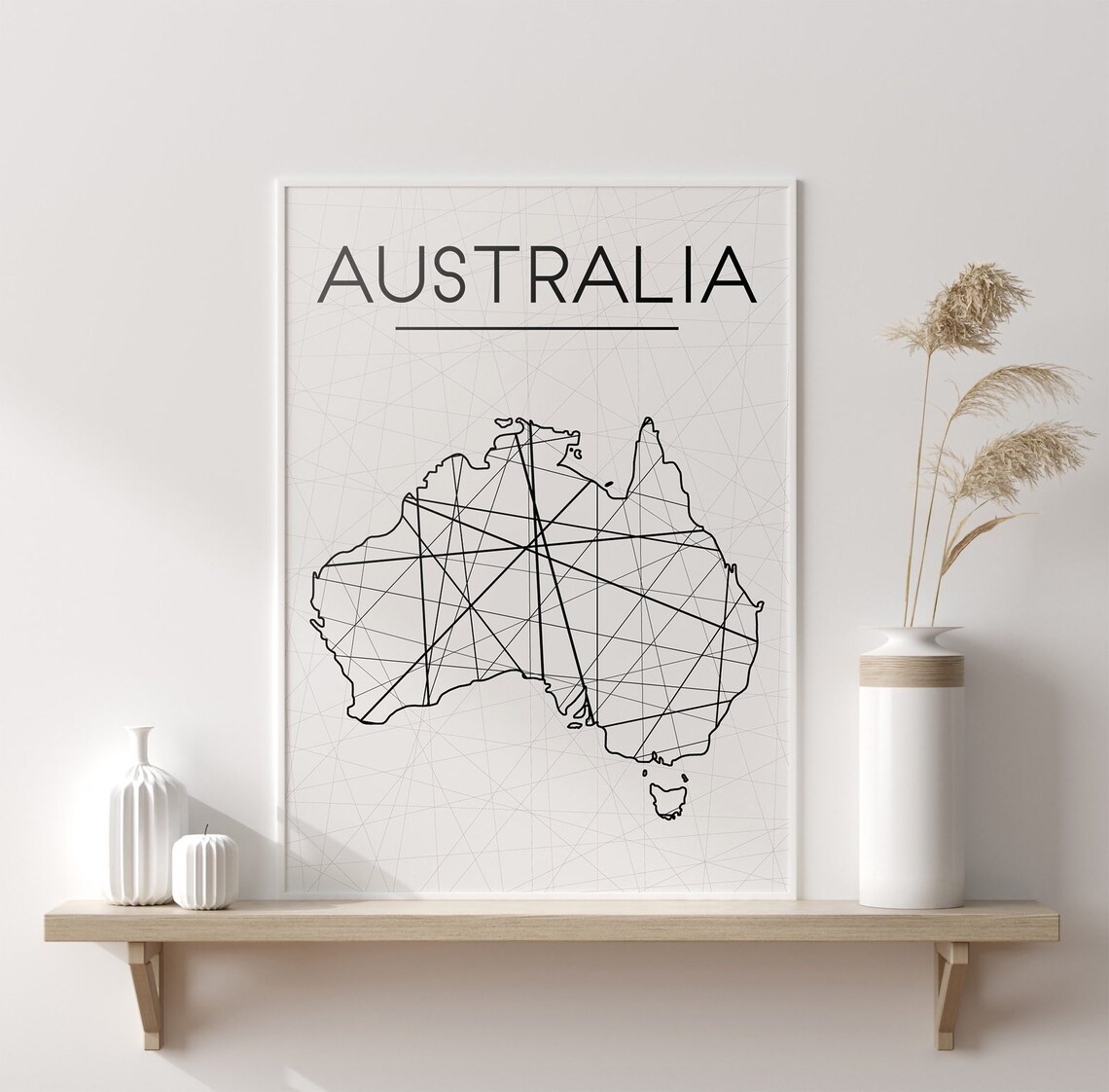 Australia Map, Australia Wall Art, Australia Art, Australia Poster ...