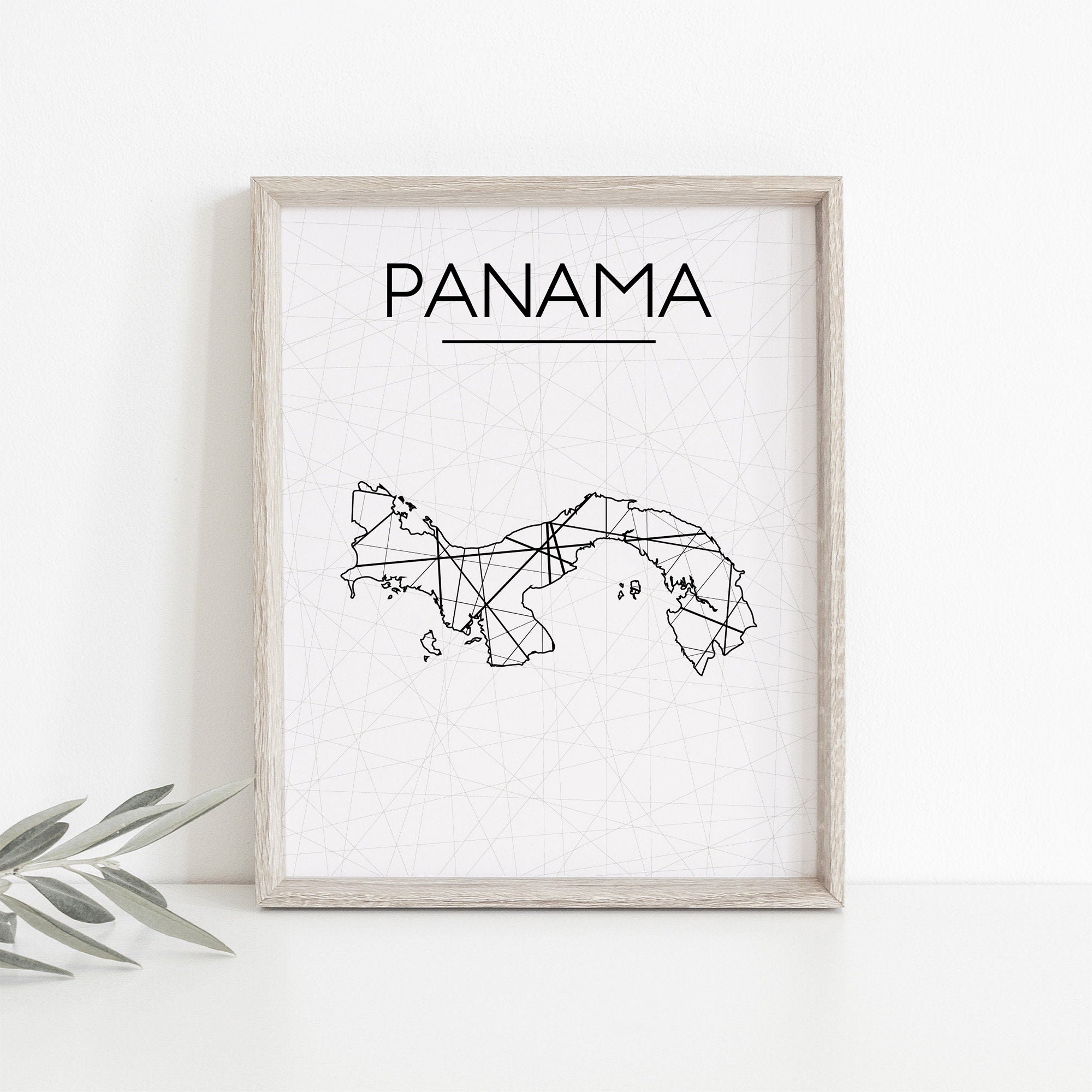 Mapa de Panamá, Cartel de Panamá, Arte de la pared de Panamá, Cartel ...