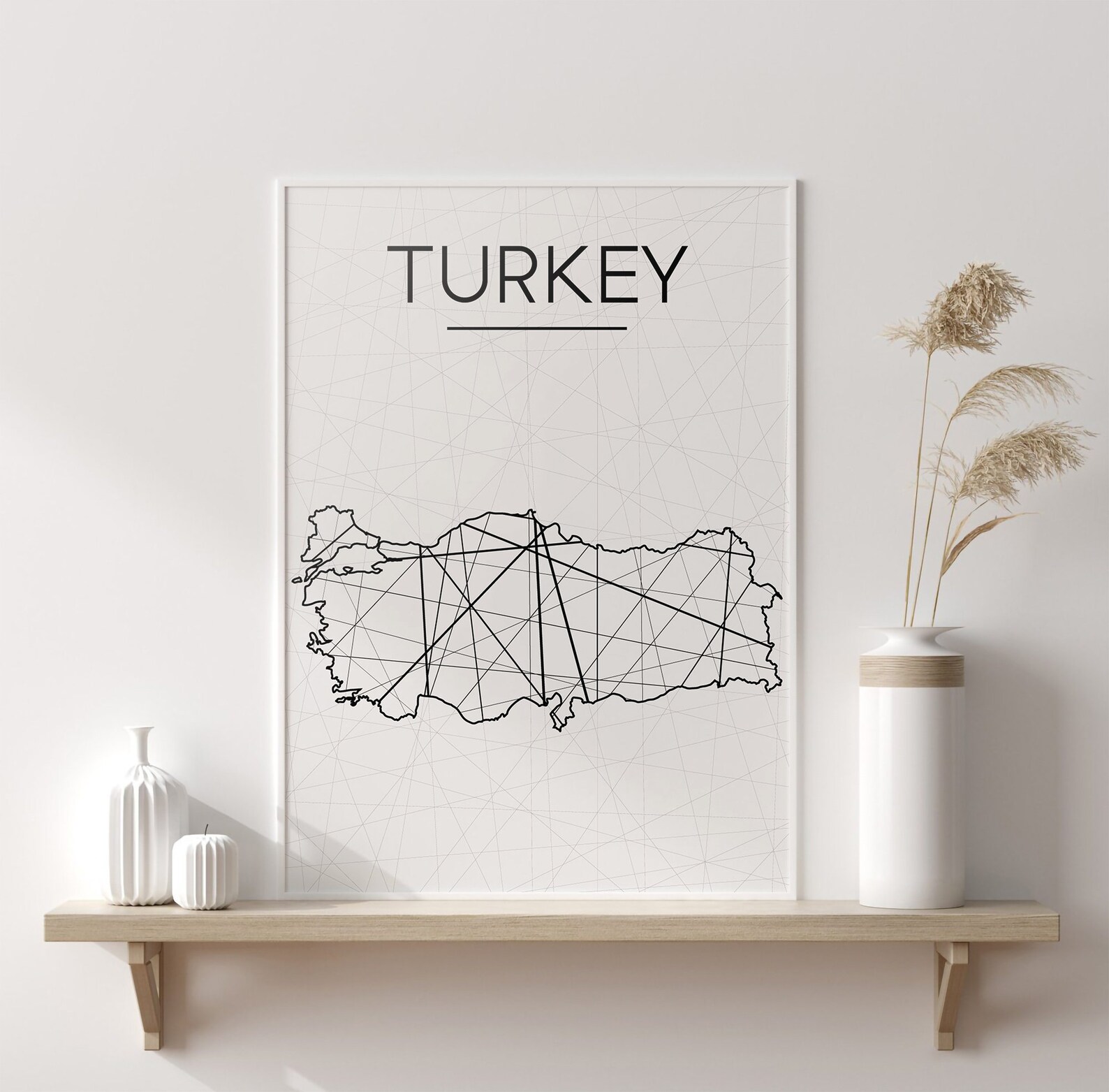 Turkey Map, Turkey Wall Art, Turkey Art, Turkey Poster, Turkey Room ...
