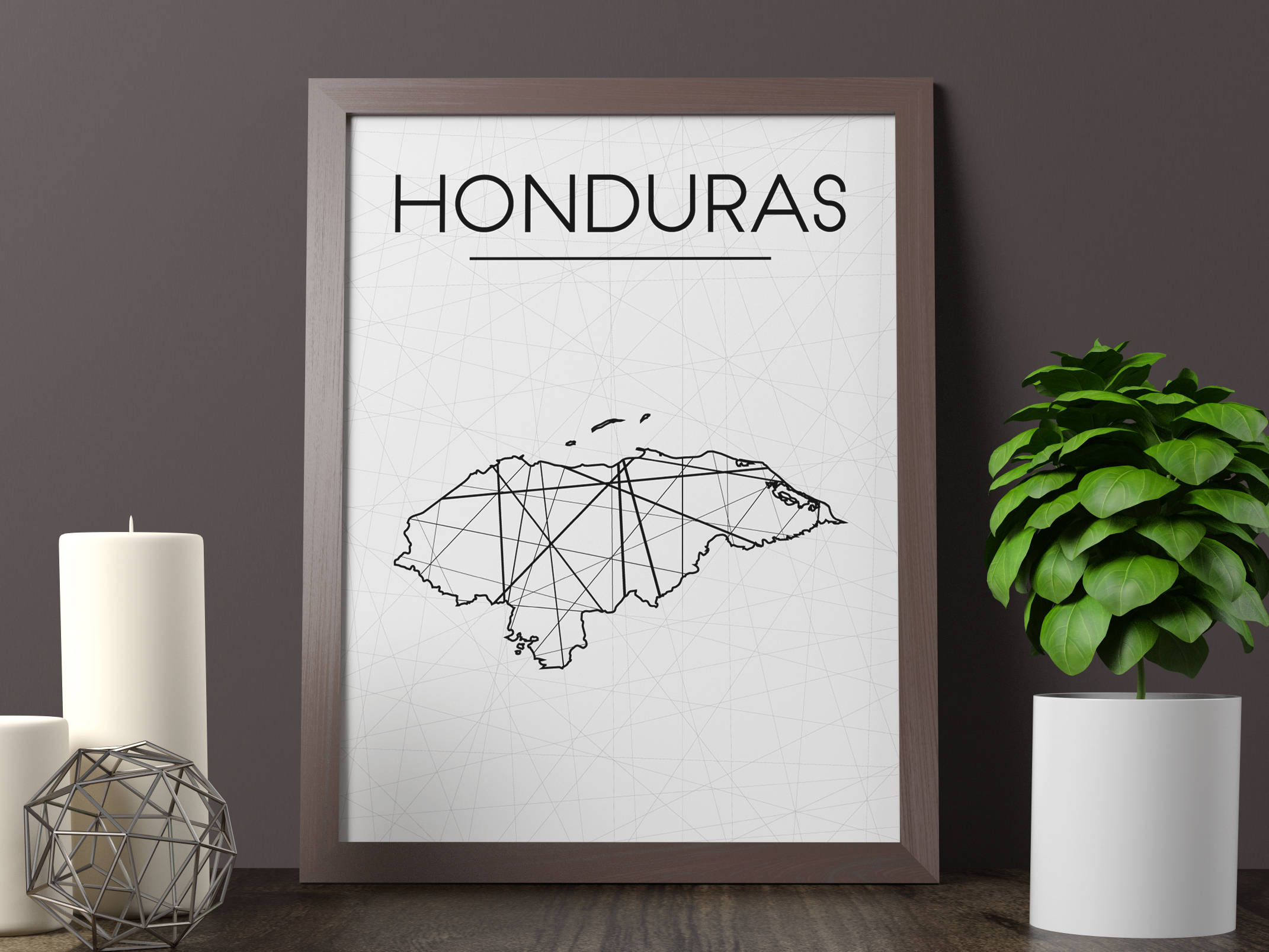 Honduras Map Print, Honduras Wall Art, Honduras Art, Honduras Poster ...