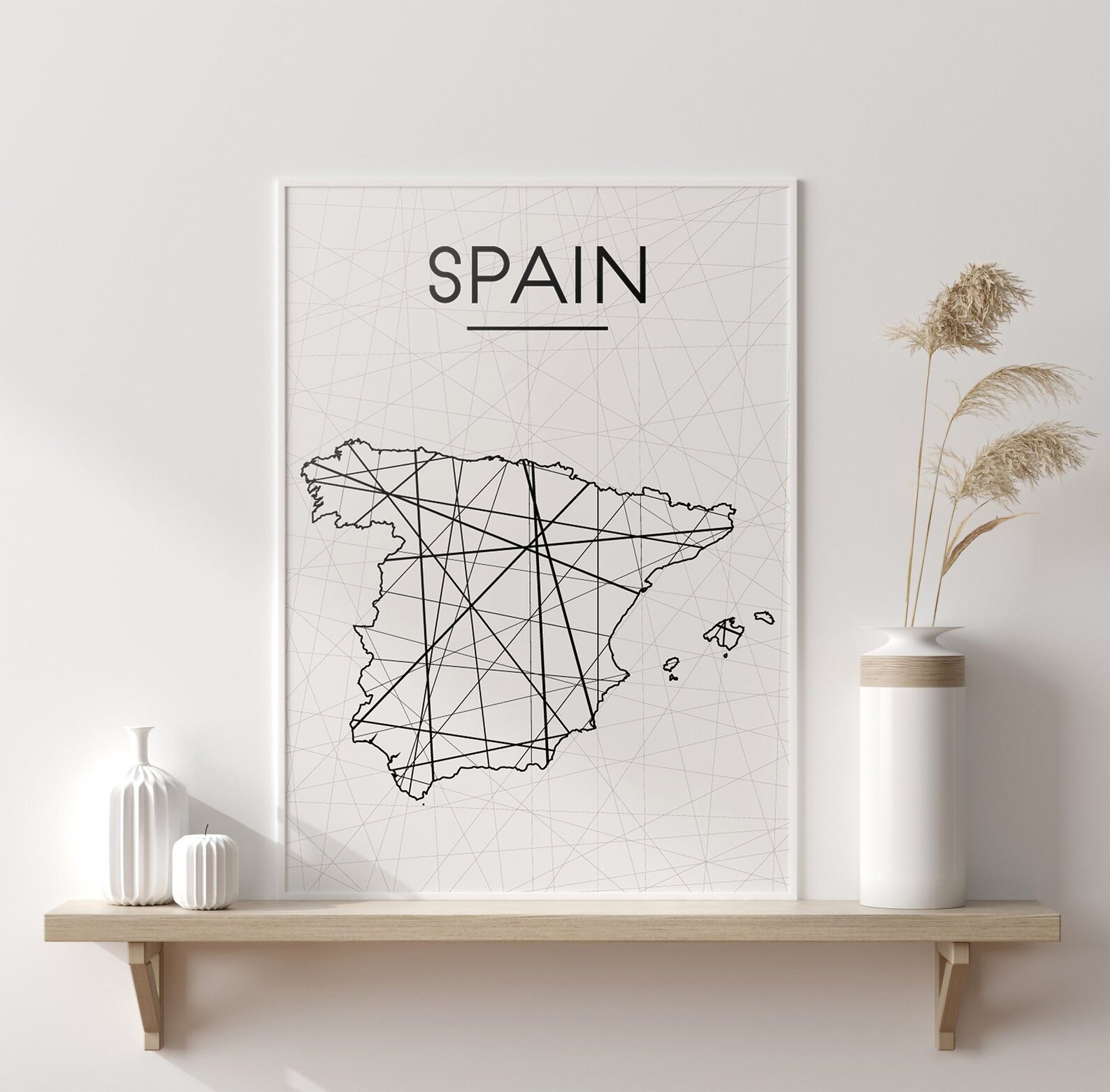 Spain Map, Spain Wall Art, Spain Art, Spain Printable, Spain Poster ...
