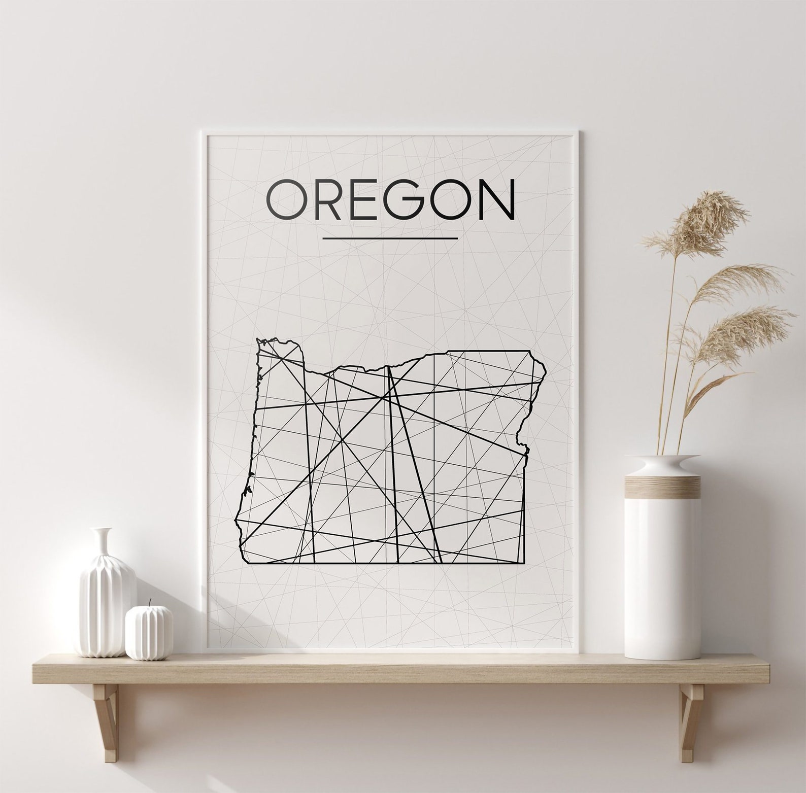 Oregon Map, Oregon Wall Art, Oregon Art, Oregon Poster, Oregon Room ...