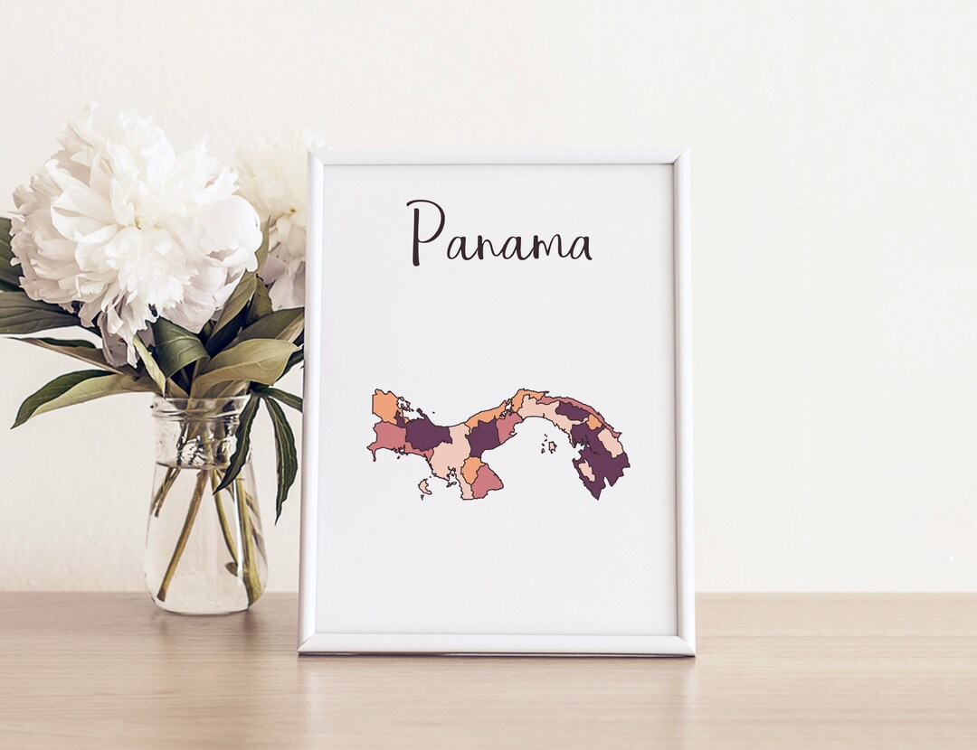 Panama Map Print, Panama Wall Art, Panama Art, Panama Poster, Panama ...