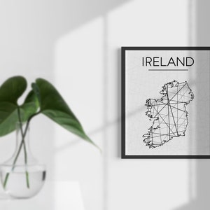 Ireland Map, Ireland Wall Art, Ireland Art, Ireland Poster, Ireland ...