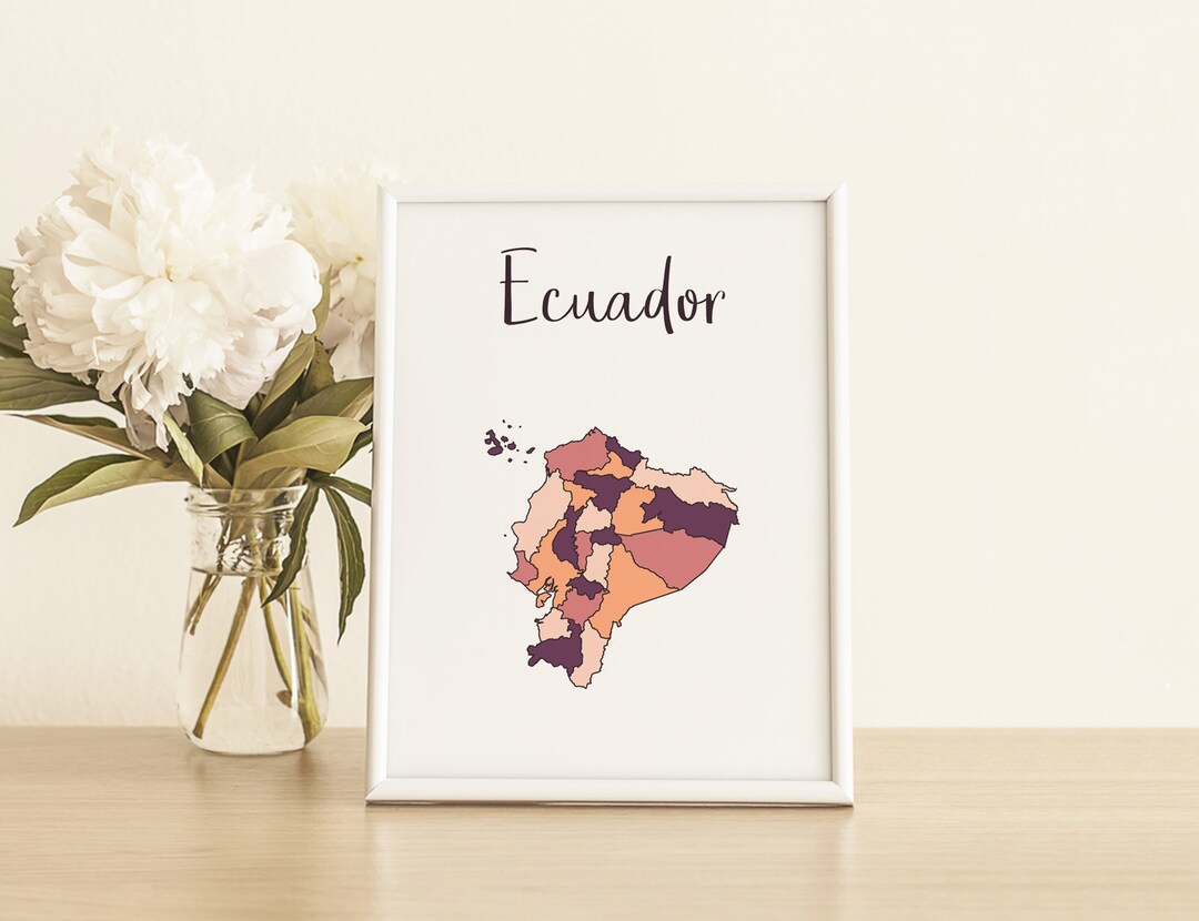 Ecuador Map Print, Ecuador Wall Art, Ecuador Art, Ecuador Poster ...