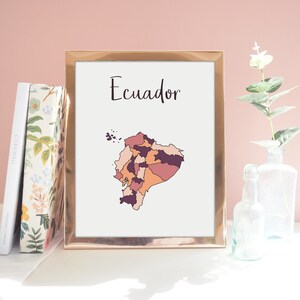 Ecuador Map Print, Ecuador Wall Art, Ecuador Art, Ecuador Poster ...
