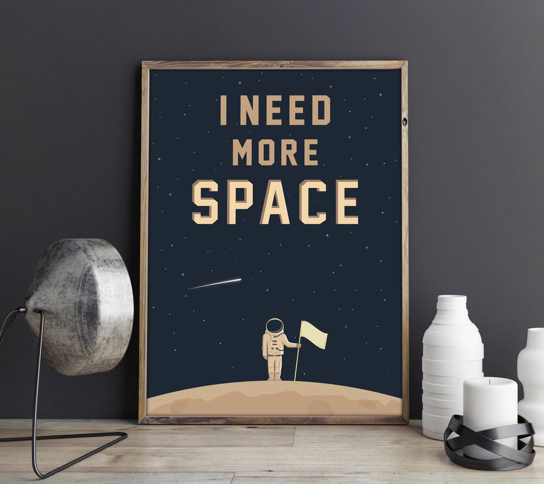 Space Poster, Space Print, Spaceman Print, Space Decor, Galaxy Print ...