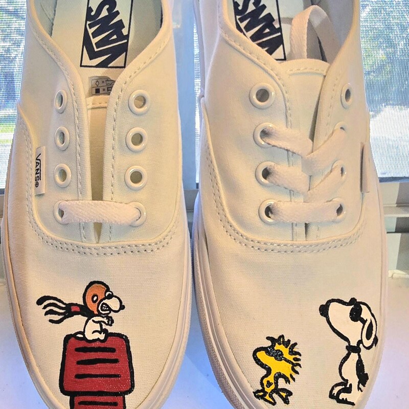 Snoopy Sneakers - Etsy