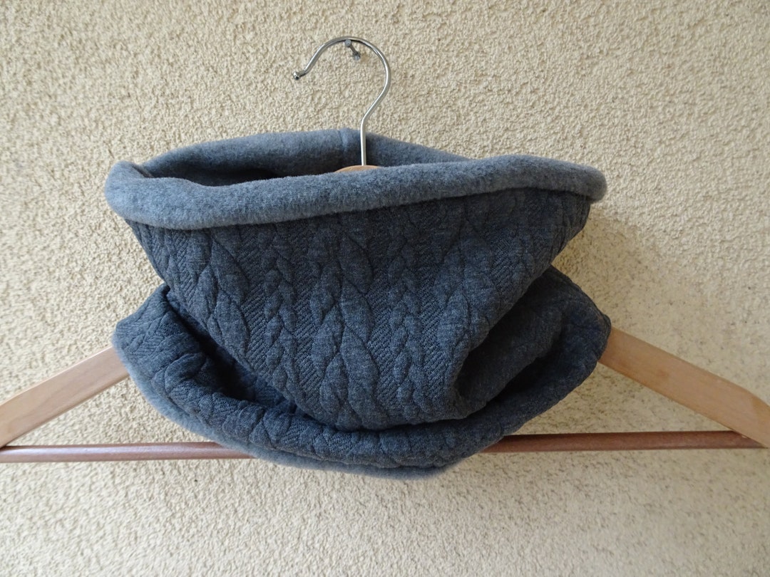 Gray Cable-knit Snood for Men - Etsy