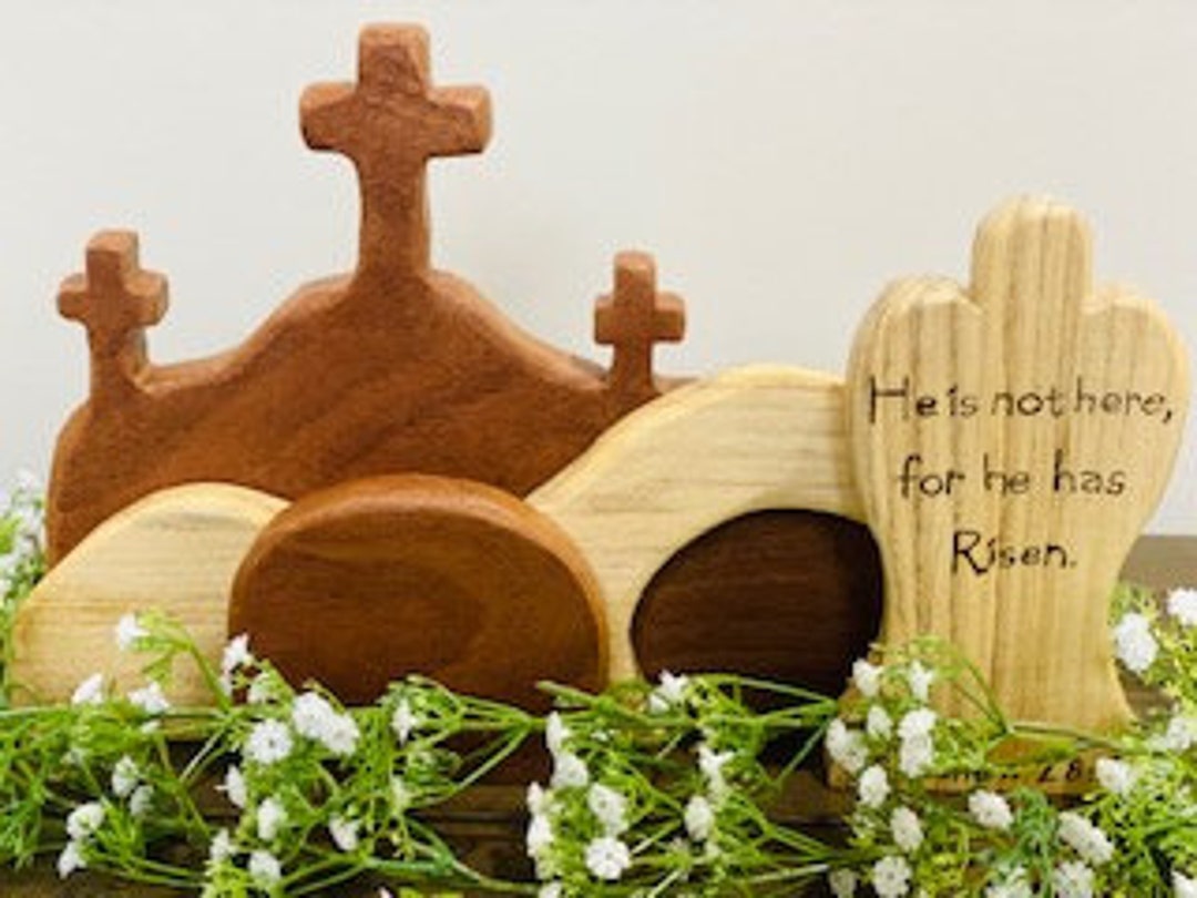 Easter Resurrection Scene, He is Risen, the Empty Tomb, Easter Tabletop ...