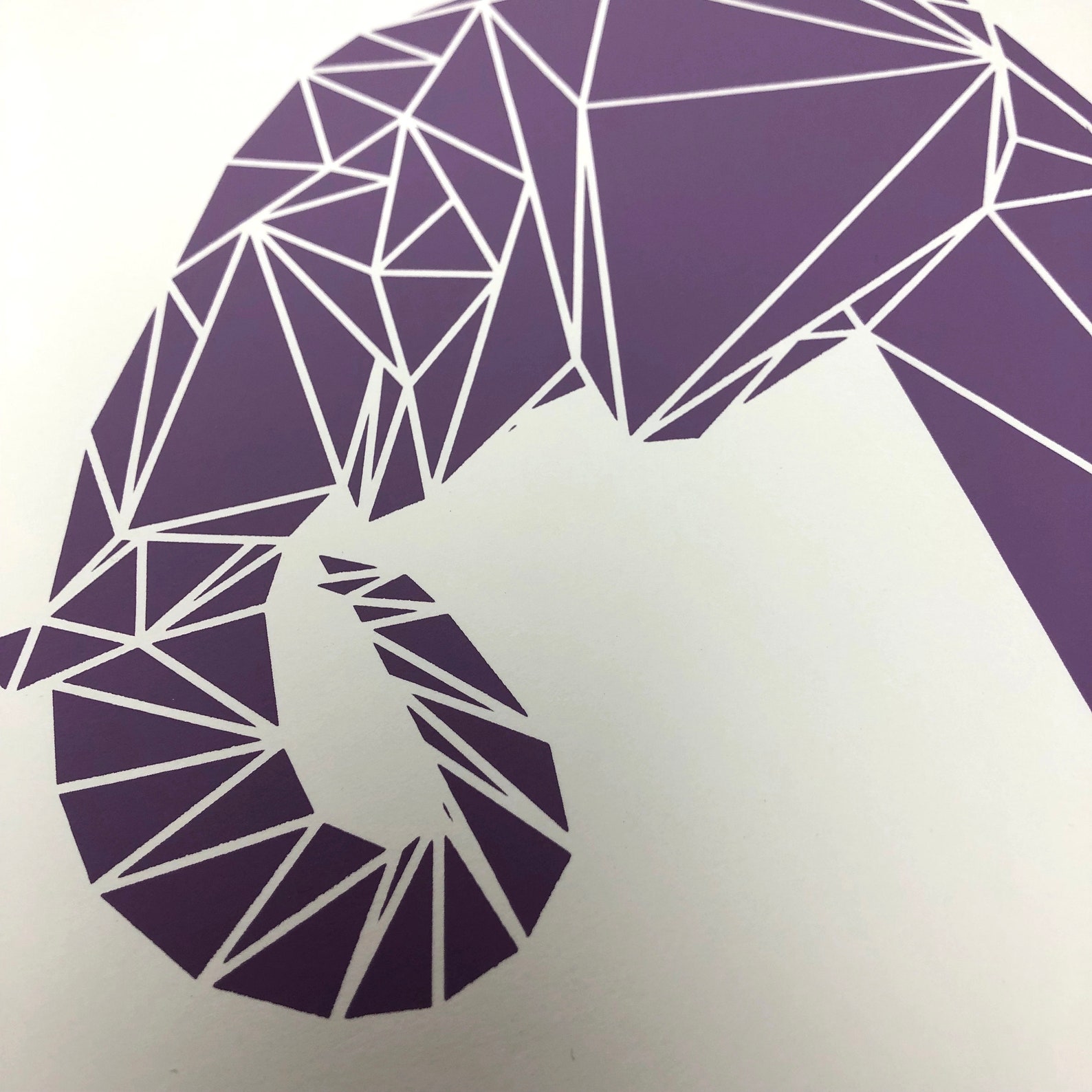 Elephant Art Print Geometric African Animal Triangle Pattern Modern ...