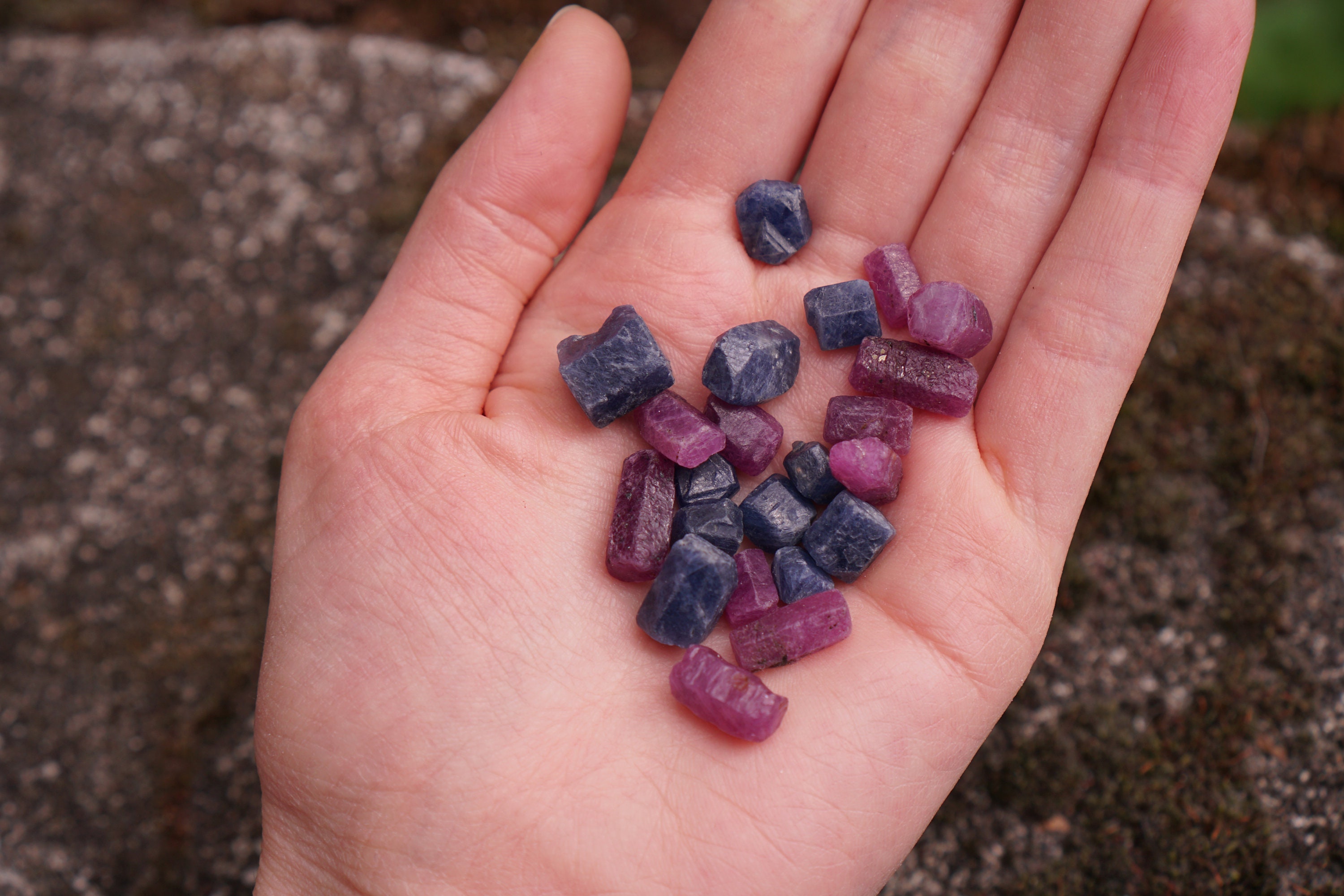 Mixed Ruby & Sapphire Crystals Small Rough Natural Ruby - Etsy
