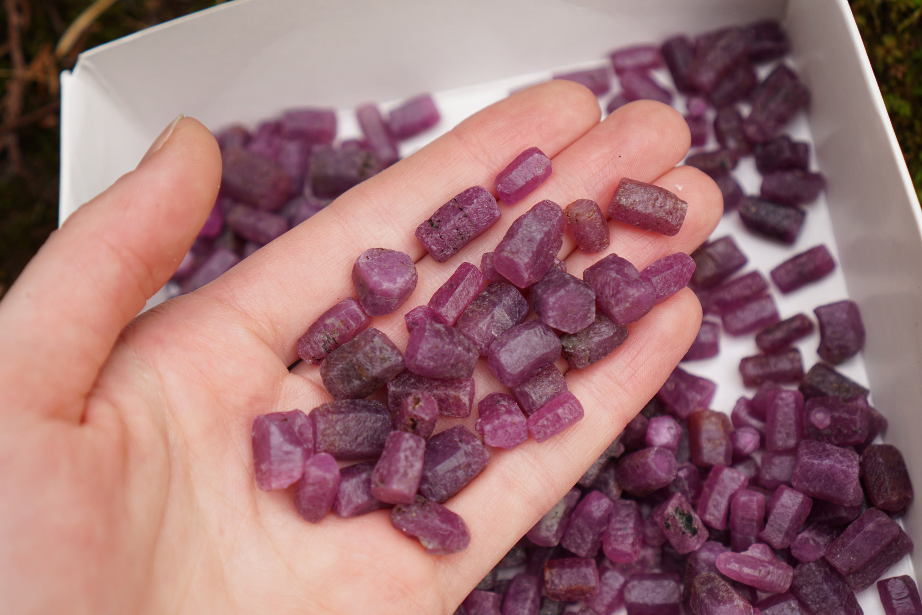 Ruby Crystals Small Rough Natural Ruby Crystals From - Etsy
