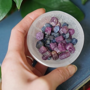 Mixed Ruby & Sapphire Crystals, Small Rough Natural Ruby Crystals and ...