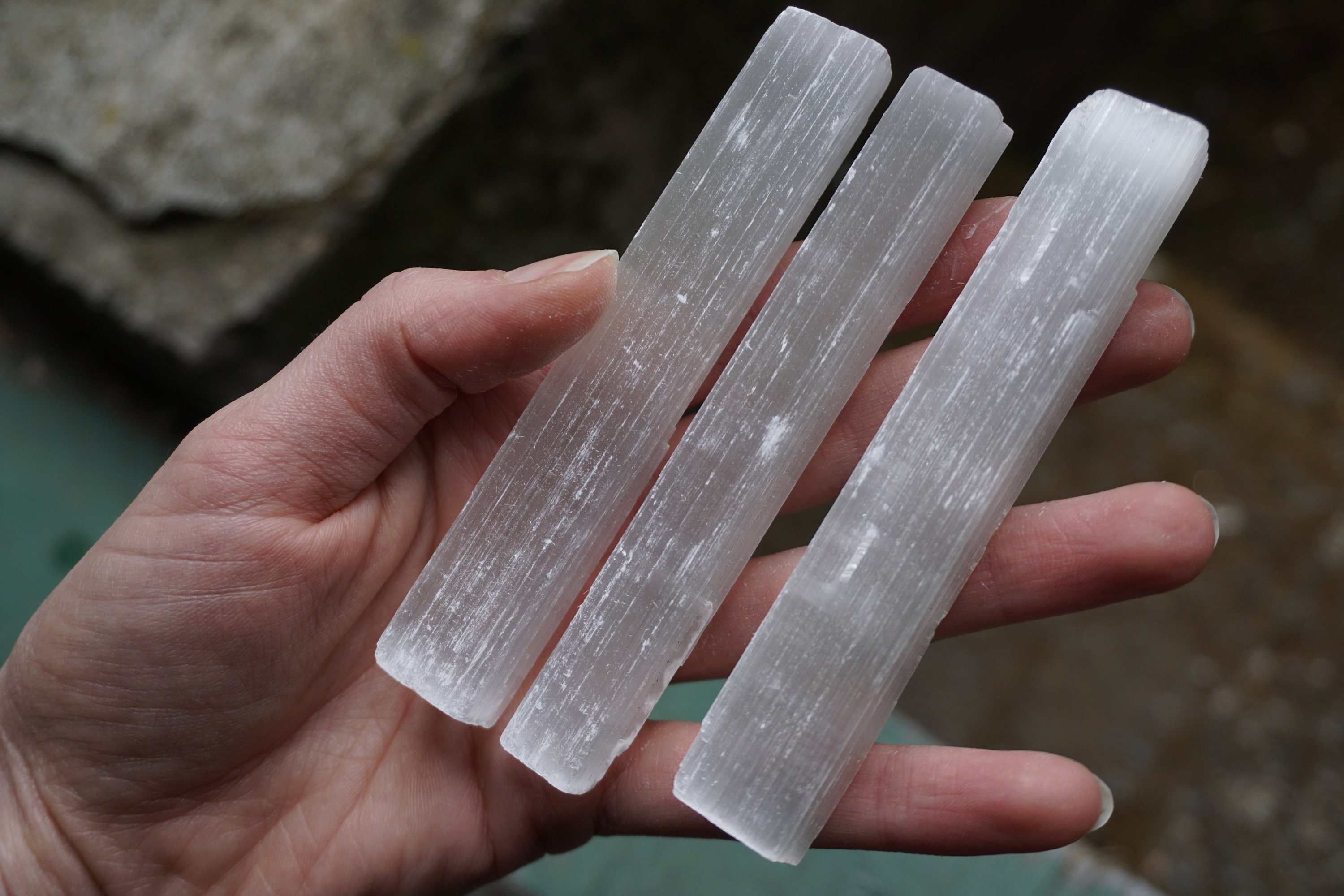 Selenite Satin Spar Wand - Etsy