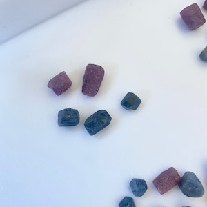 Mixed Ruby & Sapphire Crystals, Small Rough Natural Ruby Crystals and ...