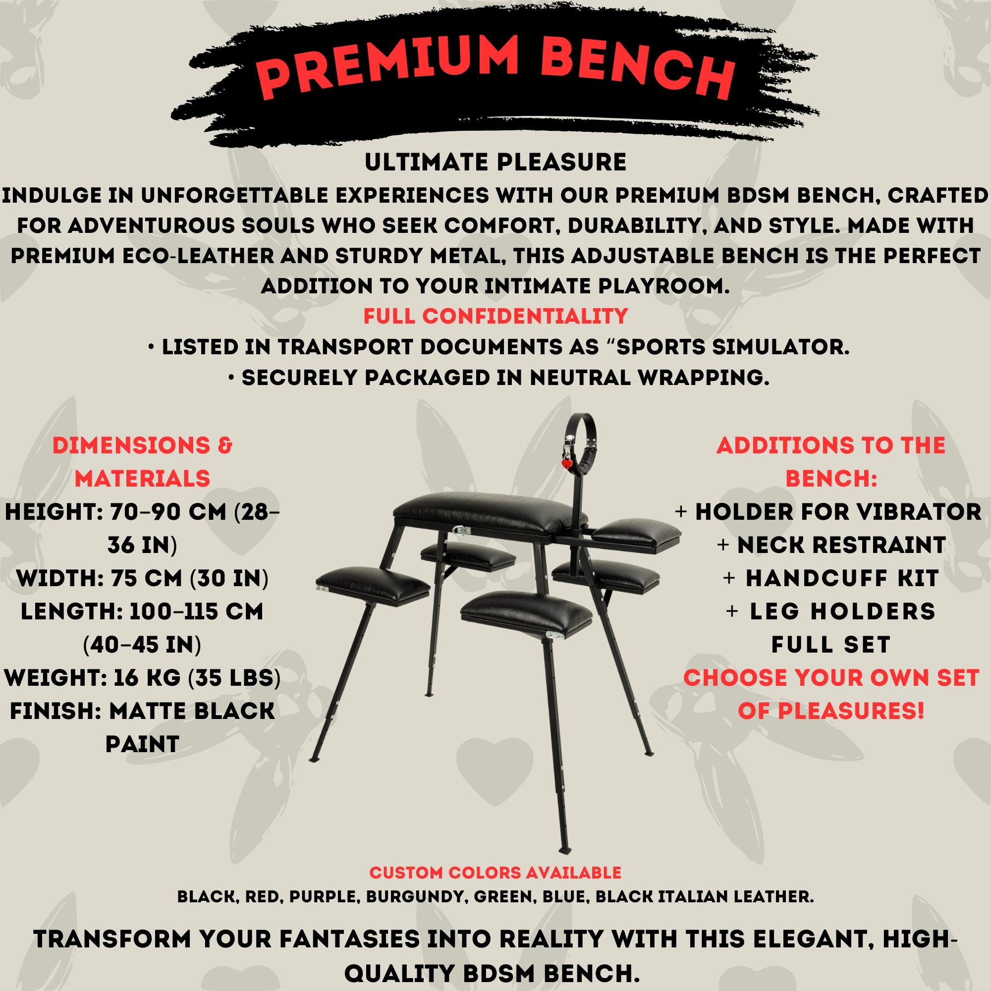 BDSM Furniture Spanking Bench Sex Pillory Stand Bondage Woman BDSM Neck ...