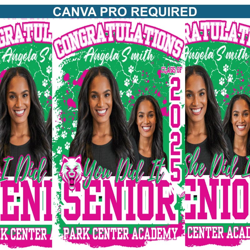 Pink Graduation Canva Pro - Etsy