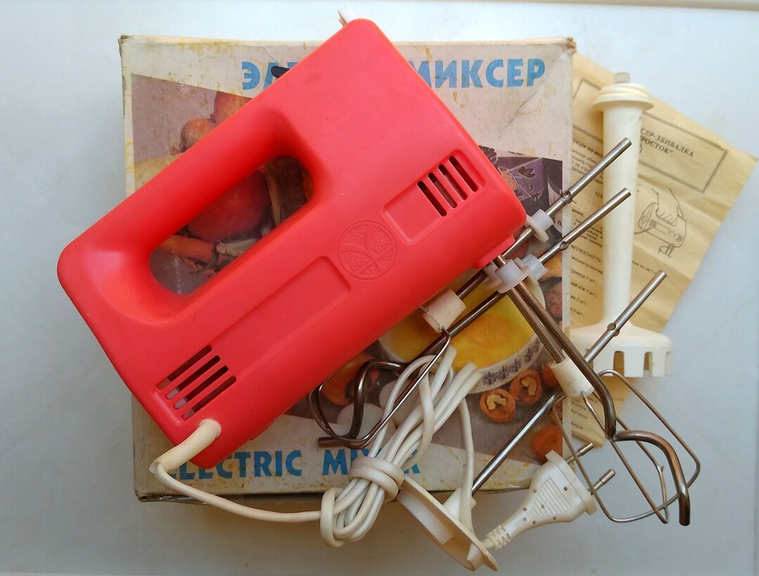 Soviet NOS Vintage 90s Electric Hand Mixer & Beater ROSTOK MPB-302 With ...