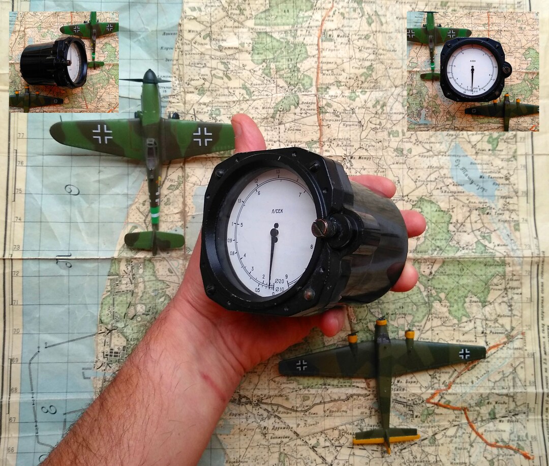 Soviet Military Vintage Mig Aircraft Board Indicator Gauge Extra Nice ...