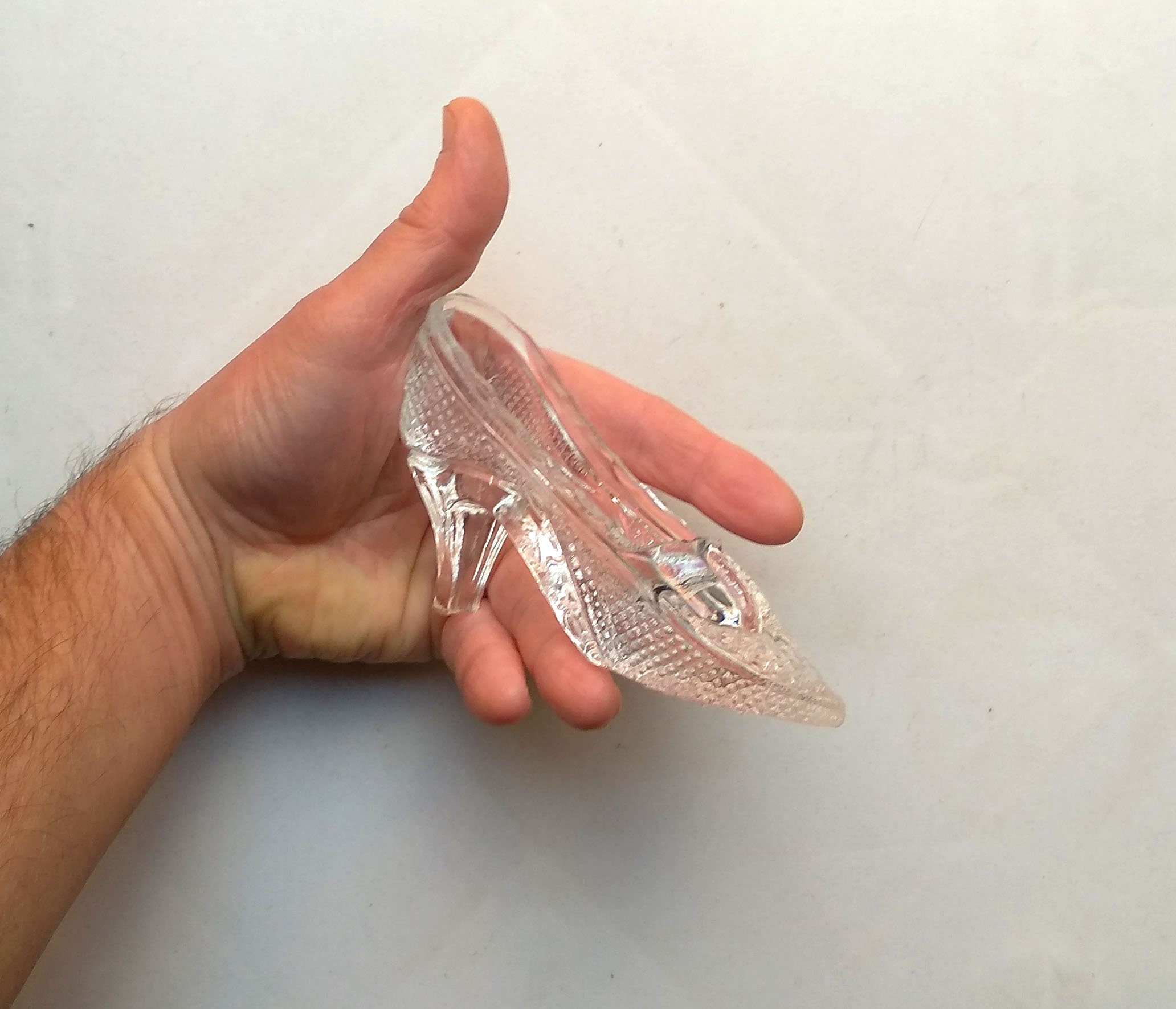 Soviet Vintage 60s Small Crystal Slipper, Glass Vase, Cinderella's ...