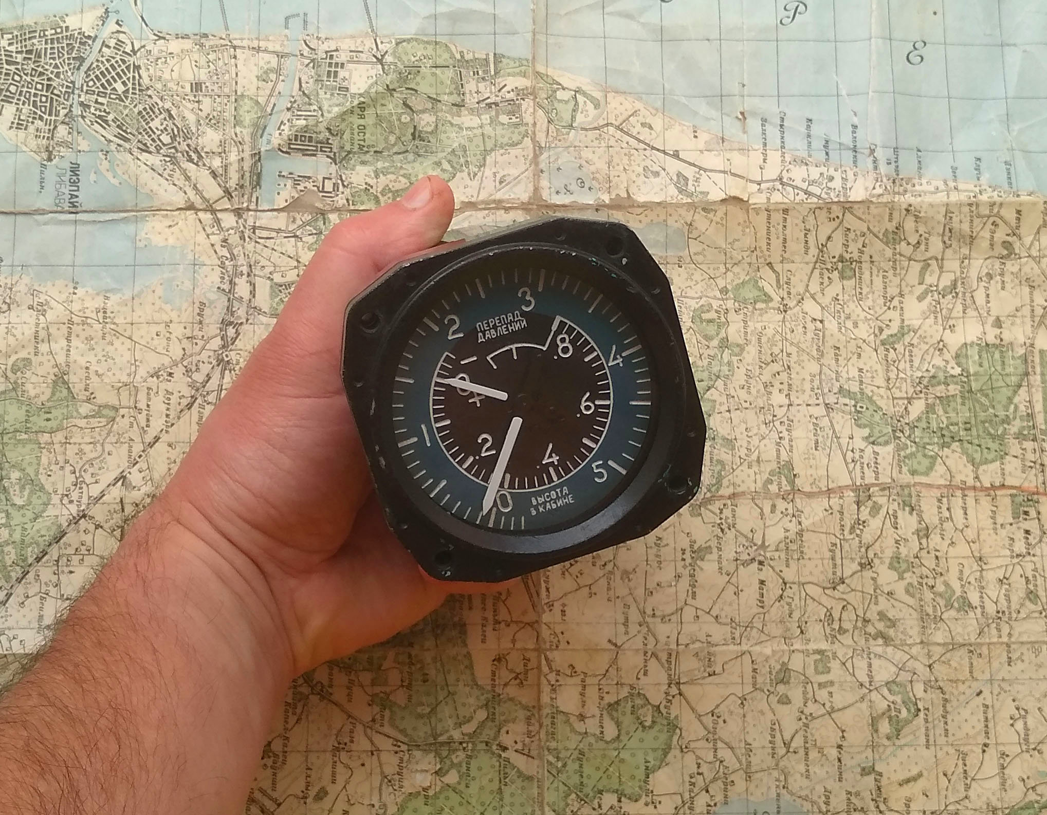 Soviet Military Aircraft Board Cockpit Altitude and Diff Pressure ...
